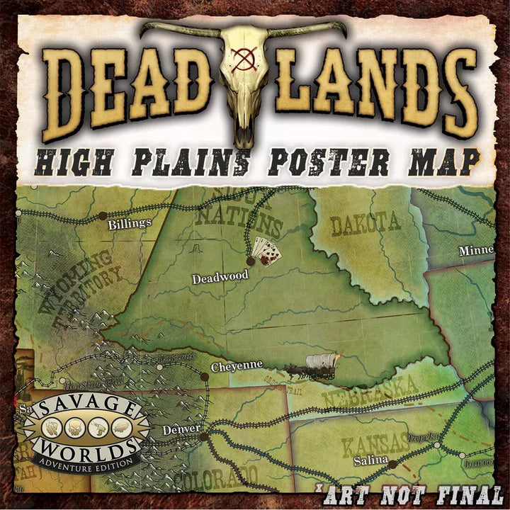 Deadlands, the Weird West: Hell on the High Plains Poster Map – Leisure ...